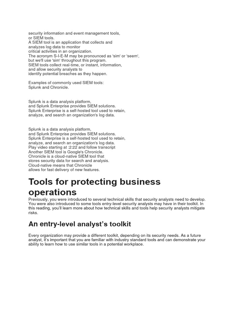 Security Information and Event Management Tools | PDF | Malware | Encryption