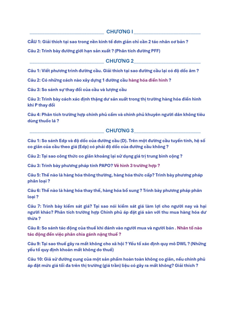 Tổng Hợp Câu Hỏi - KTVM | PDF