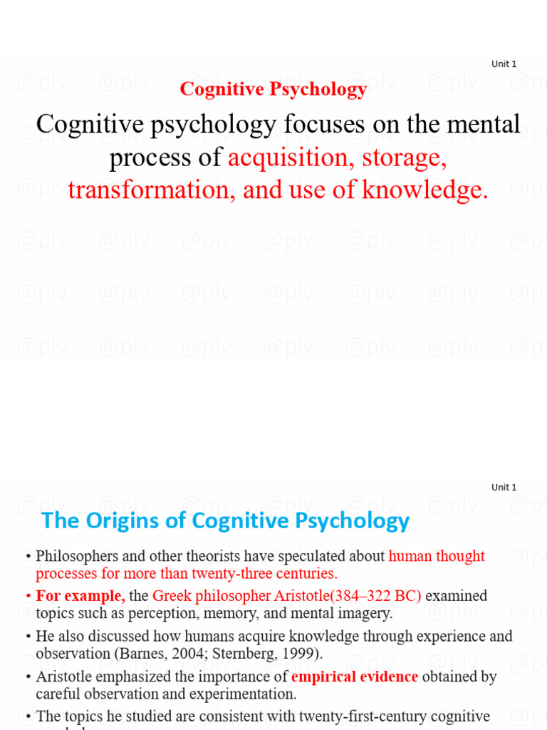 CP Unit 1 | PDF | Cognition | Psychology