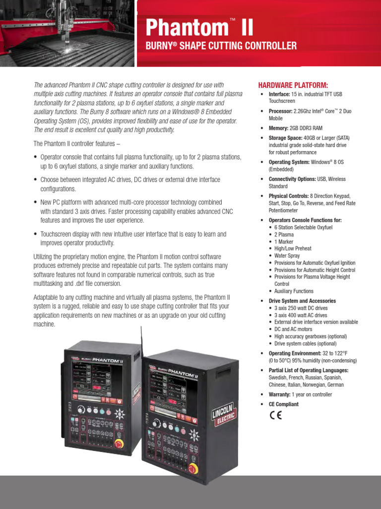 Phantom II: Burny Shape Cutting Controller | PDF | Operating System ...