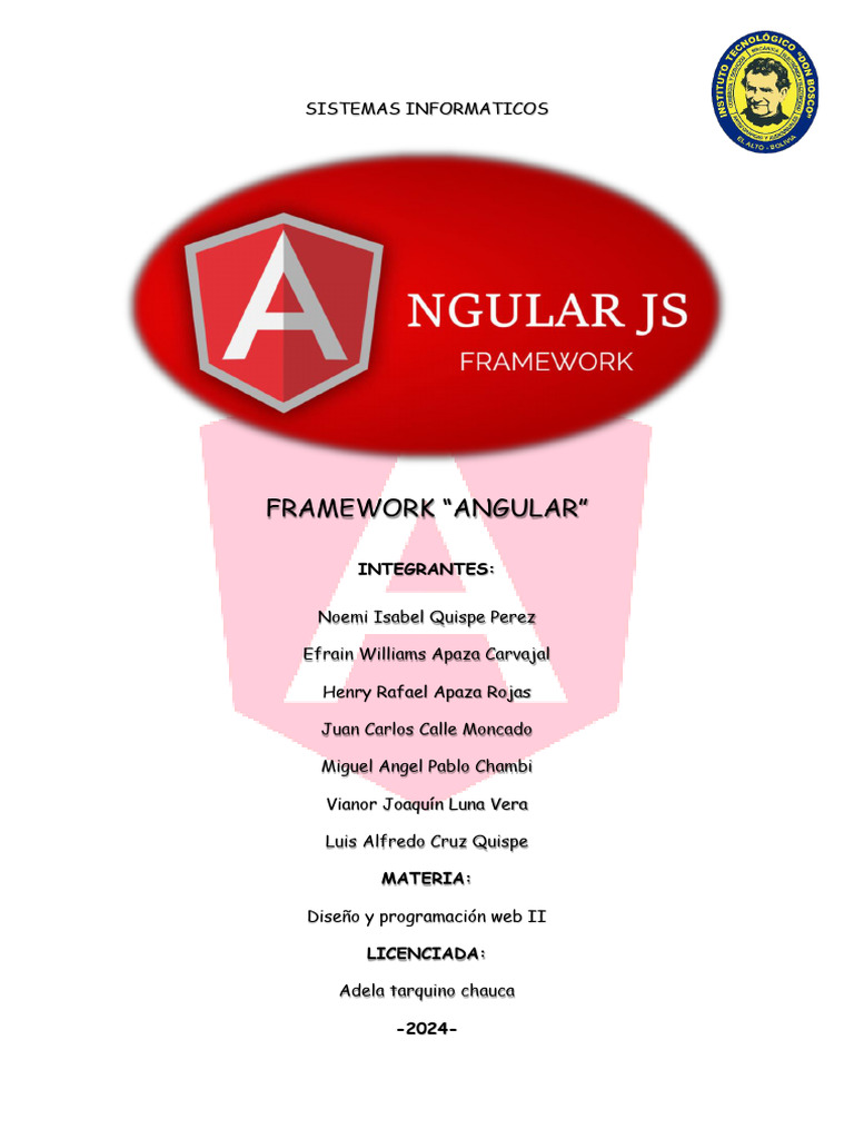 Informe Framework ANGULAR | PDF | Js angular | Script Java