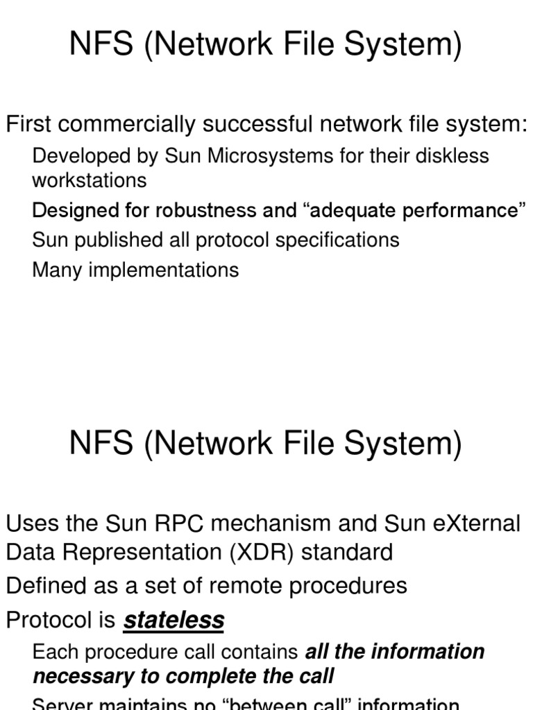 NFS (Network File System) | PDF | File System | Network Architecture