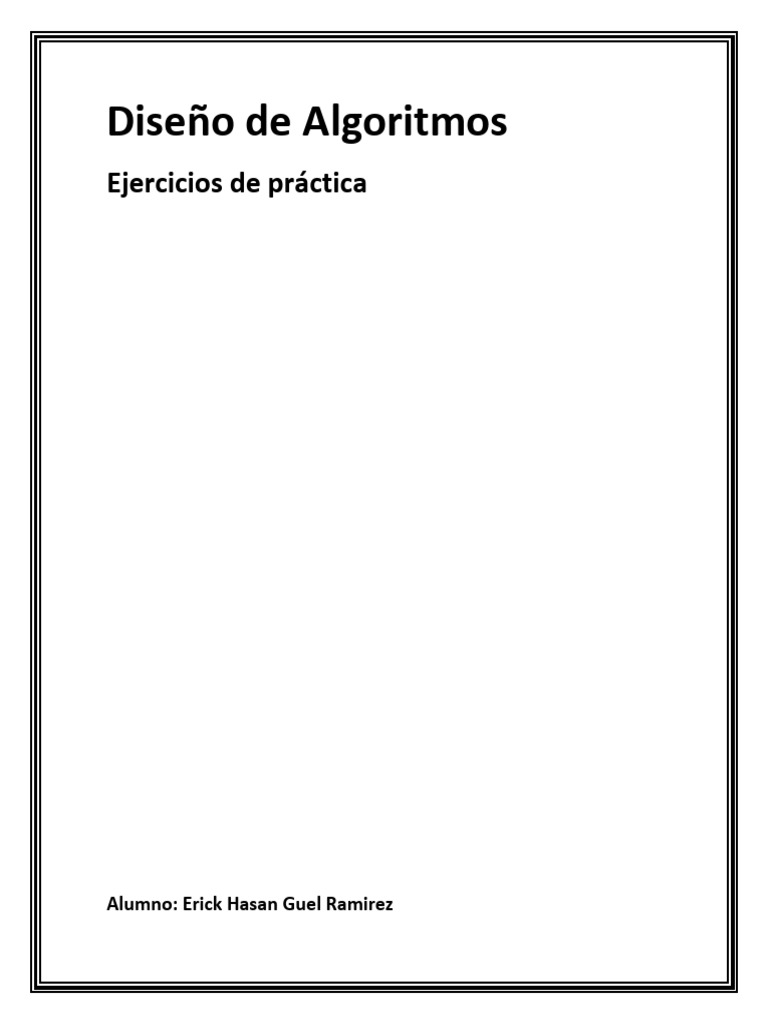 Diseño de Algoritmos EHGR Pseint | PDF | Algoritmos | Matemáticas Aplicadas