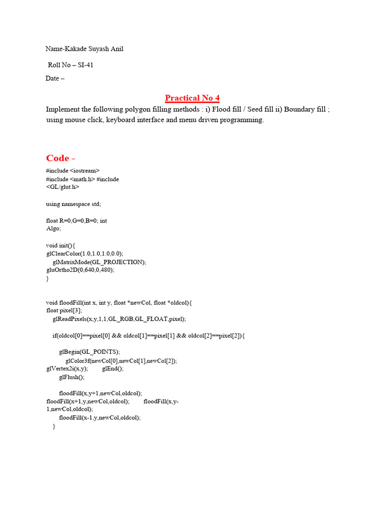 CG Exp 4 Rushi | PDF | Systems Architecture | Computer Programming
