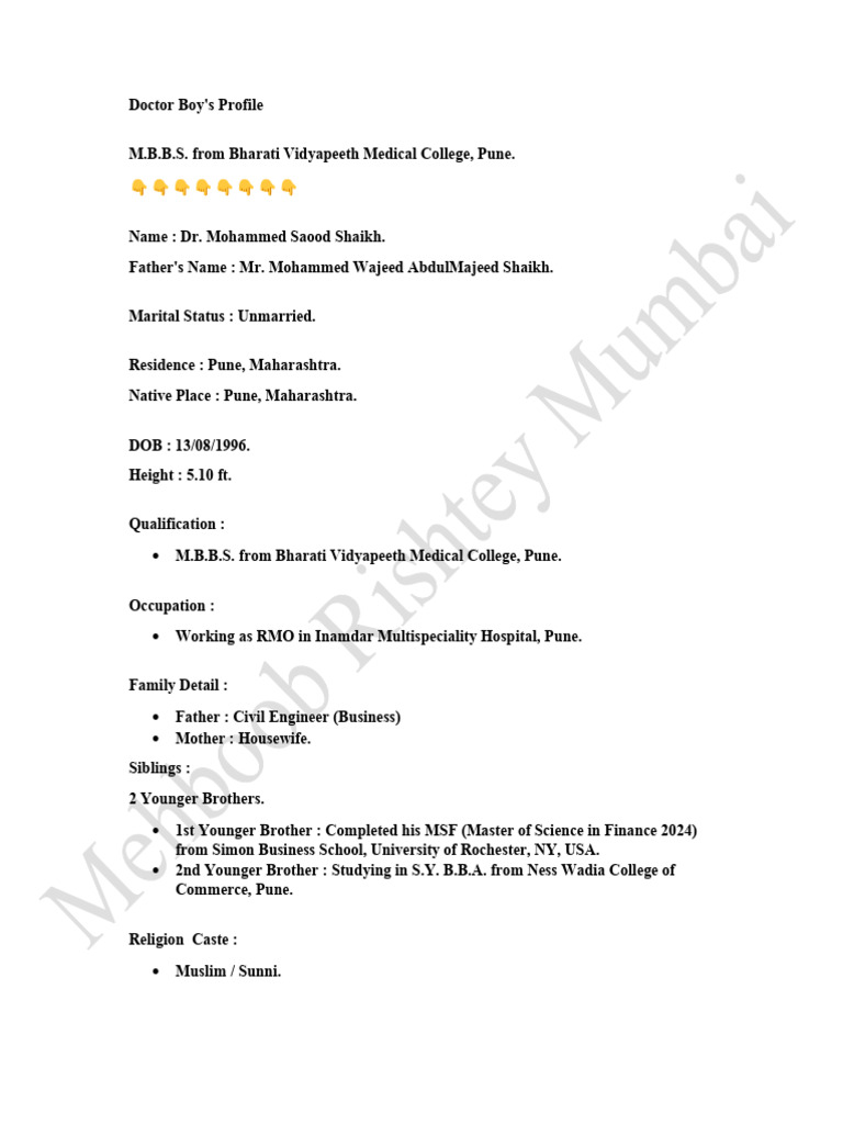 Dr. Mohammed Saood Shaikh-Pune | PDF | Career & Growth | Self-Improvement