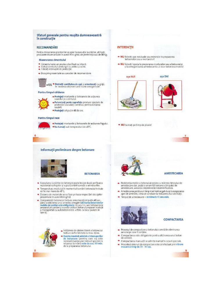 RETETA MORTAR Si Beton | PDF