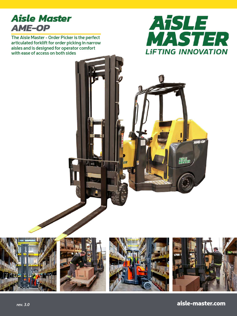 Aisle Master Order Picker Specifications | PDF | Forklift | Vehicles