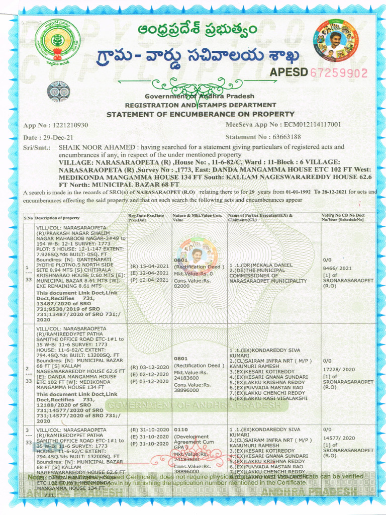 Mee Seva Sample | PDF