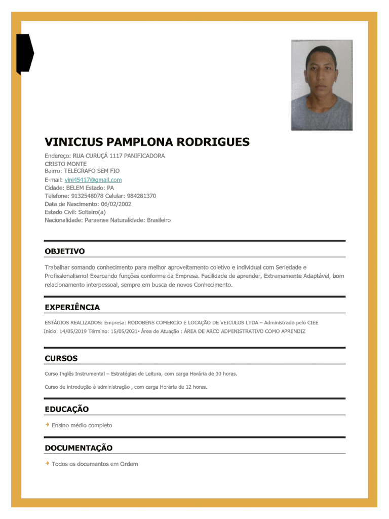 Currículo Vinícius Rodrigues-2 | PDF