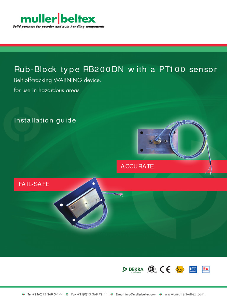 ENG Installation Guide Rub Block Type RB200DN ATEX Ex I 2020 | PDF ...
