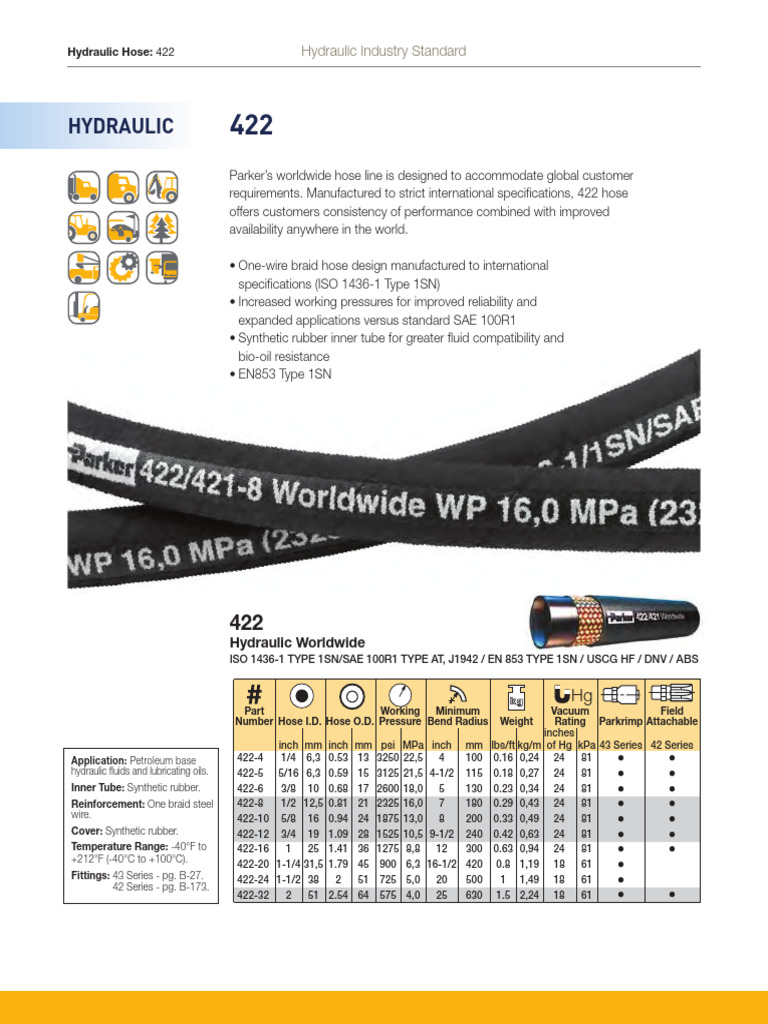 422 Hydraulic | PDF | Hose