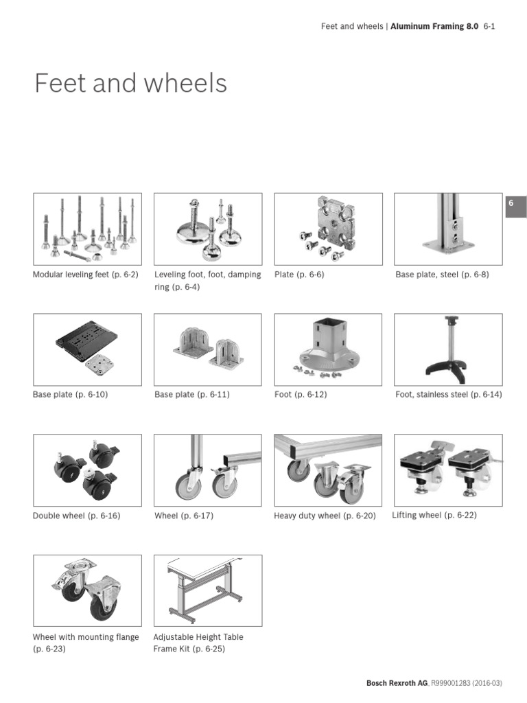 AluminumFraming Sec6 Feet Wheels | PDF | Electrostatic Discharge | Screw