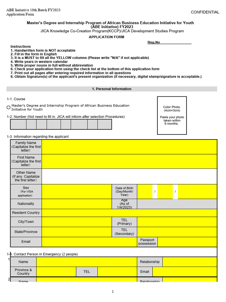 1 A 3 2023 Application Form Fo ABE Initiative Includes Annex 1 3 | PDF | European Economic Area