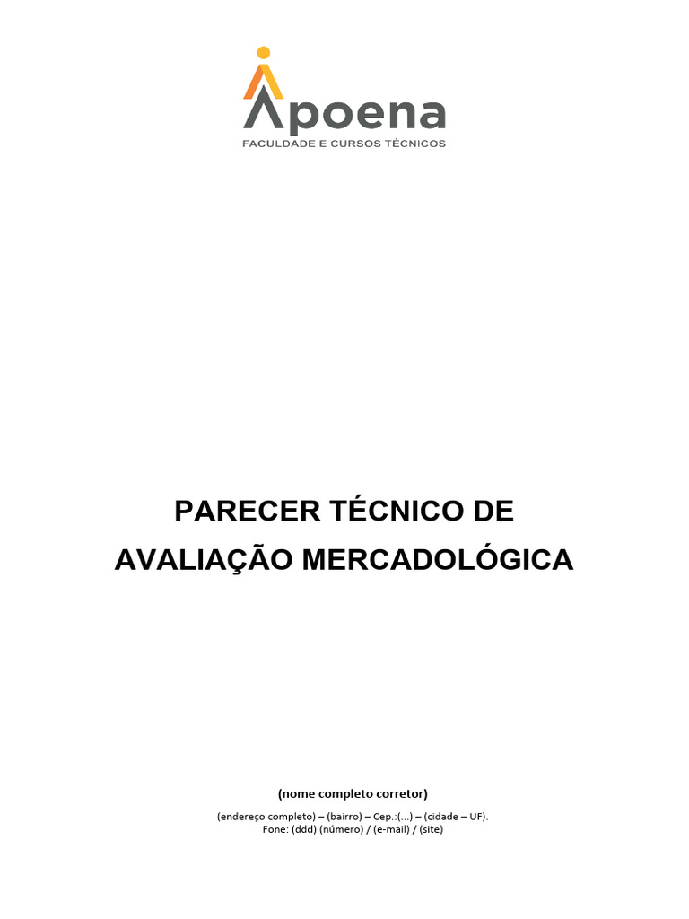 Parecer Técnico de Avaliação Mercadológica - PTAM | PDF