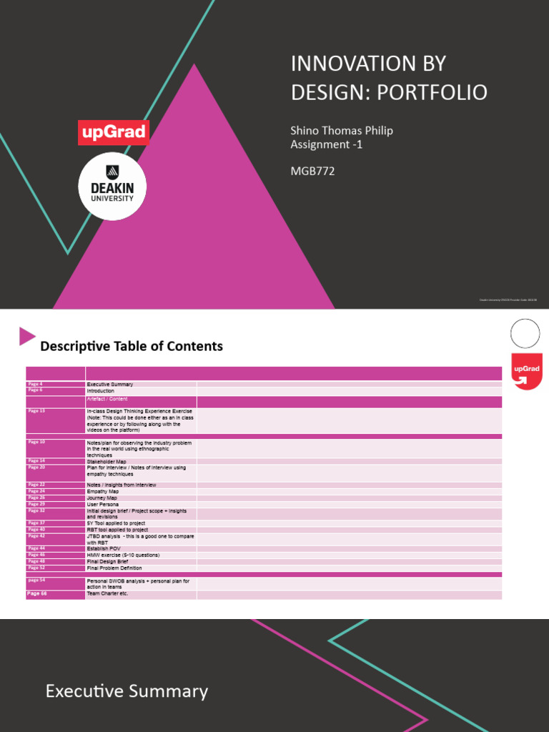 Philip - Design Thinking - Designing For A Green Tomorrow - Assignment ...
