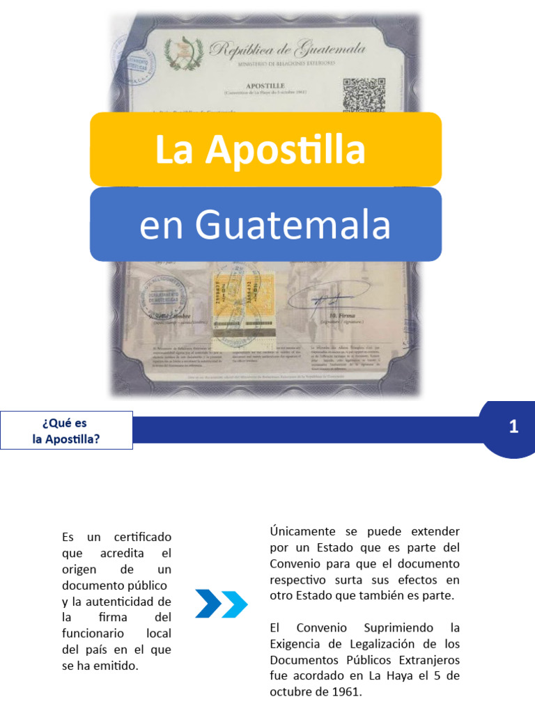 Clase 3-La Apostilla en Guatemala - Dr. Giulio Talamonti | PDF