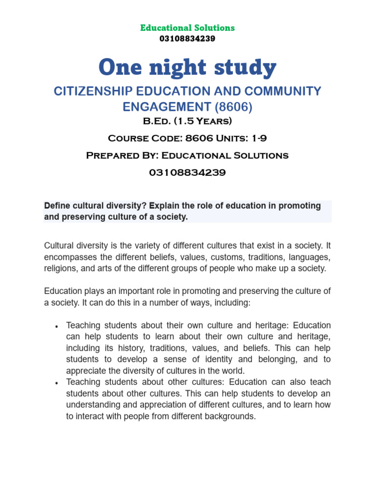 Cultural Diversity & Education Guide | PDF | Motivation | Motivational