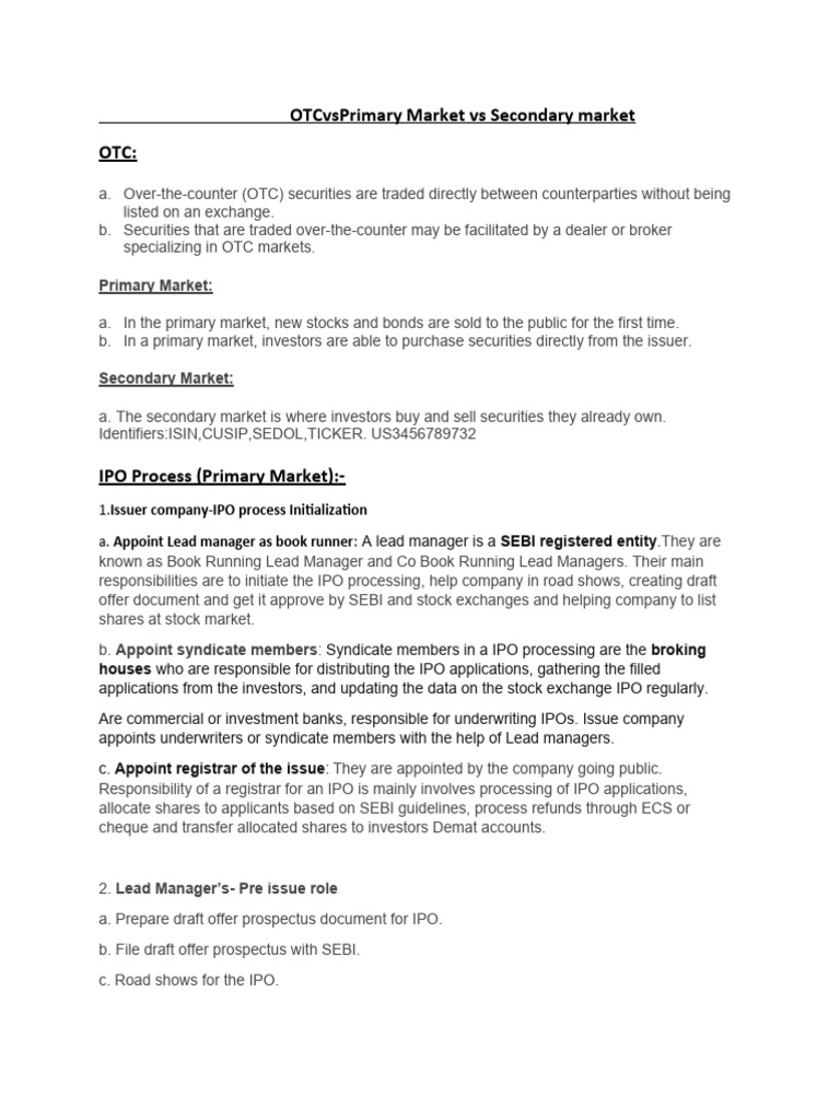 IPO Cycle | PDF | Initial Public Offering | Stocks