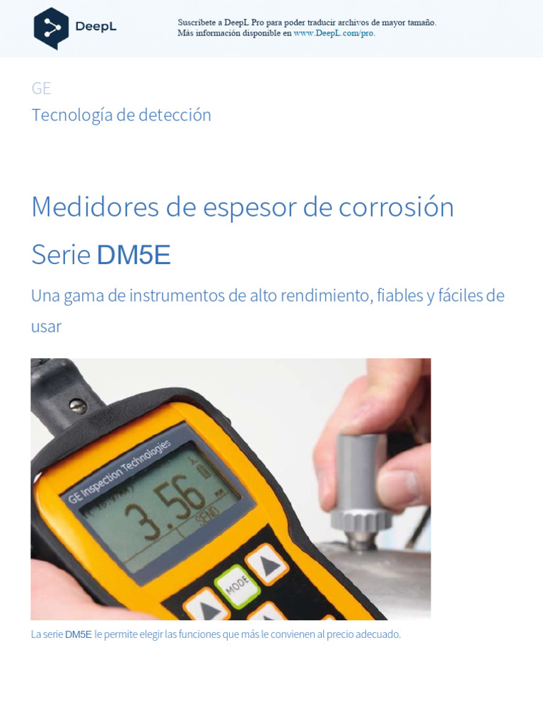 Thickness Gauges-DM5E Es | PDF | Medición | Archivo de computadora