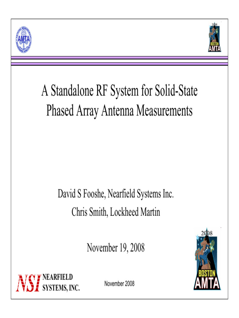 A Standalone RF System For Solid-State Phased Array Antenna ... | PDF | Antenna (Radio ...