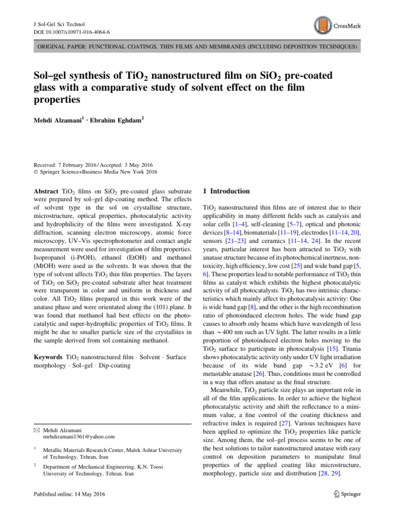 Alzamani-2016-Sol-gel Synthesis of TiO2 Nanostructures Film On SiO2 Precoated Glass With A ...