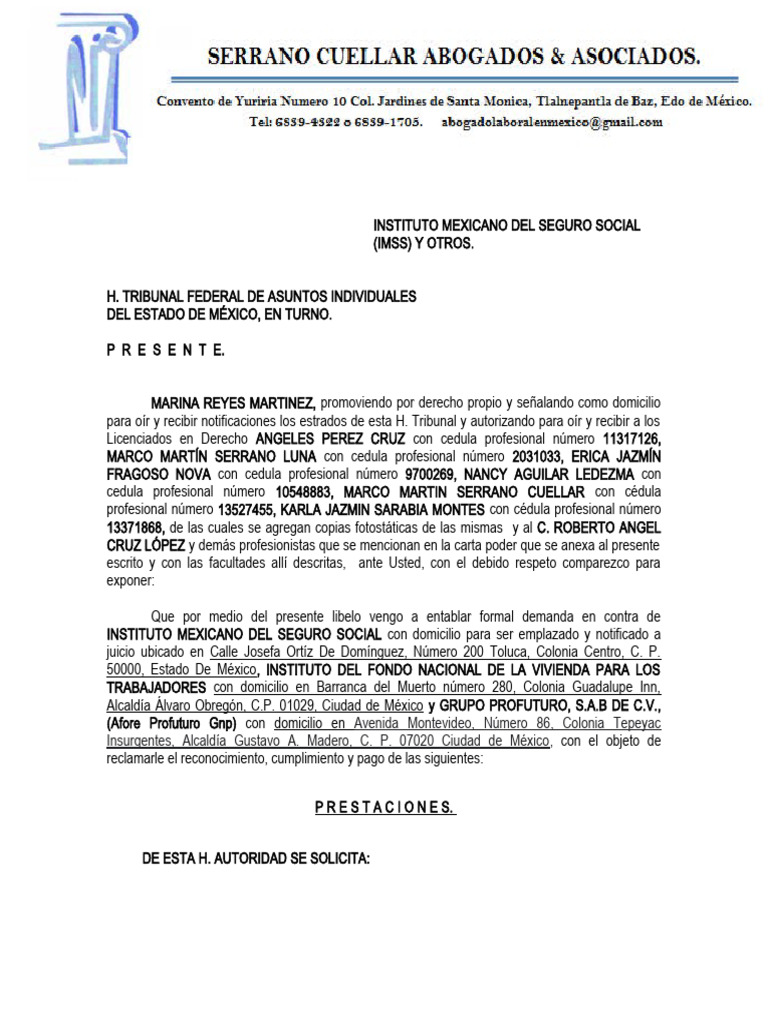 Demanda de Viudez | PDF | Pensión | Viuda