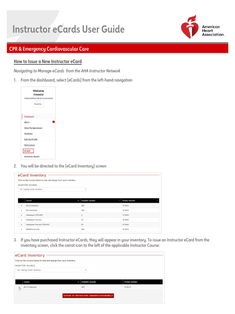 Instructor-eCards-Step by Step-Guide Ucm 505100 | PDF | Cyberspace | Information Technology