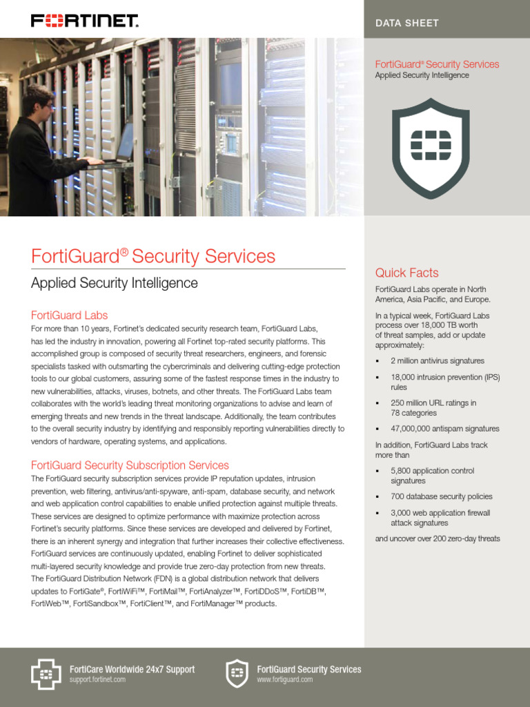 Fortiguard Security Services | PDF | Security | Computer Security