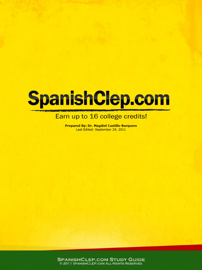 Spanish CLEP Study Guide and Practice Test | PDF | Tierra | Oxígeno