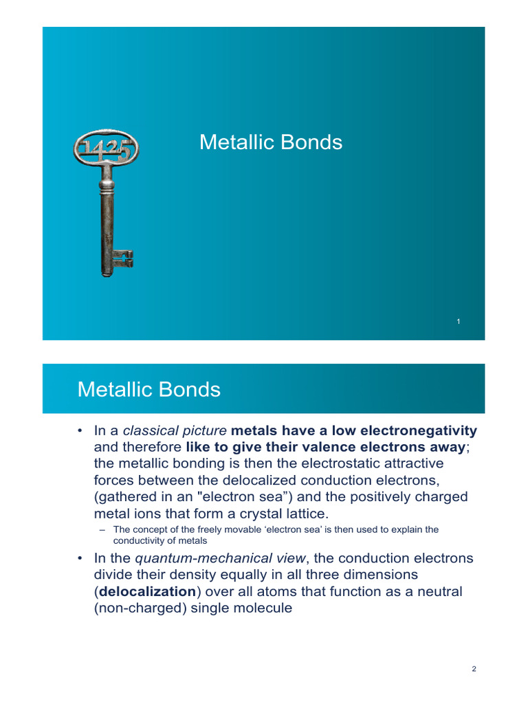 Understanding Metallic Bonds and Conductivity | PDF | Doping ...