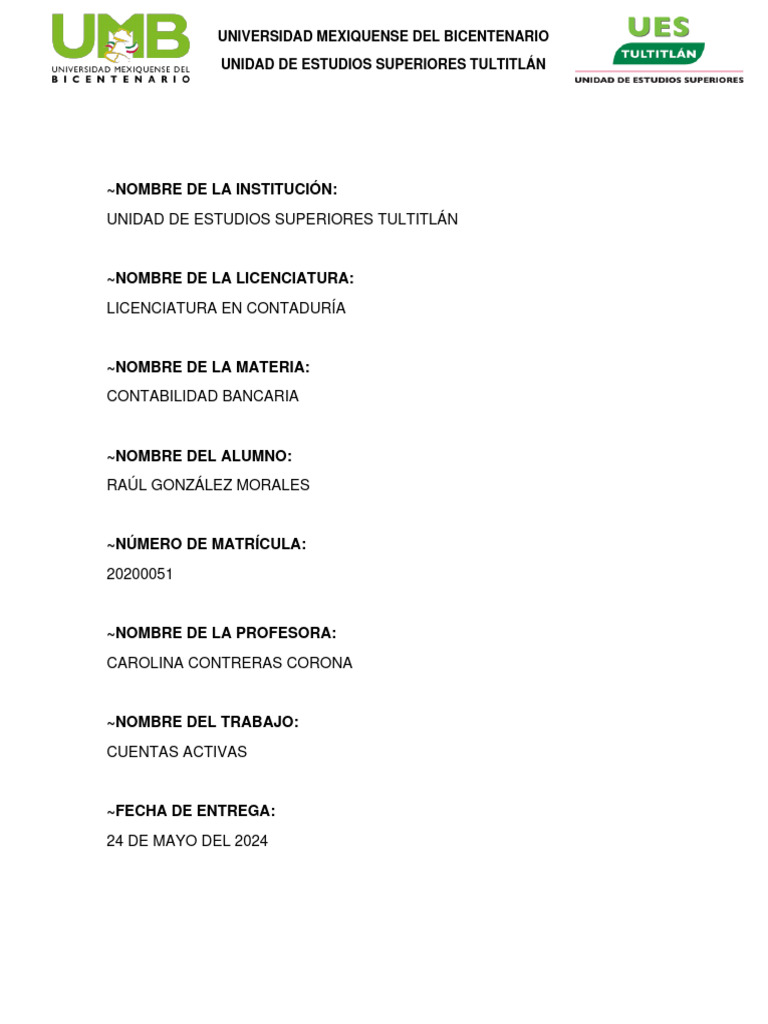 Cuentas Activas | PDF | Economias | Business