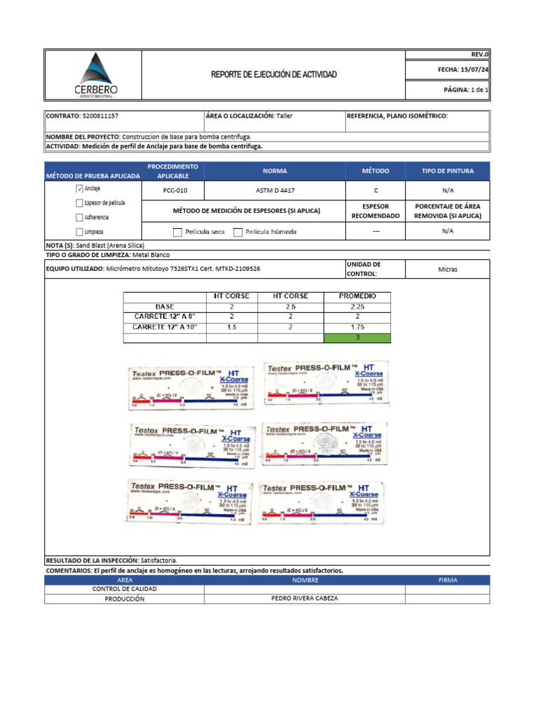 Reportes para Revisión | PDF