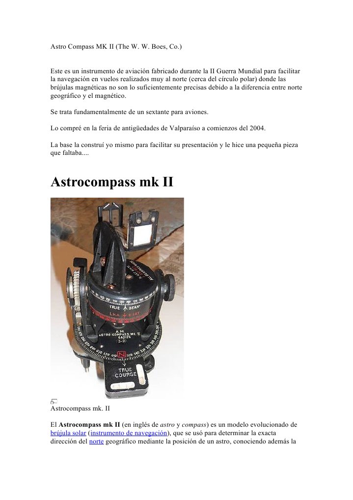 Astro Compass MK II | PDF | Navegación | Geografía