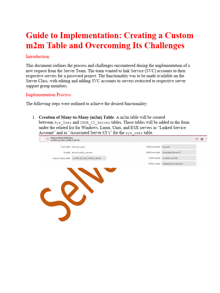 Guide To Implementation of m2m Table | PDF | Technology & Engineering