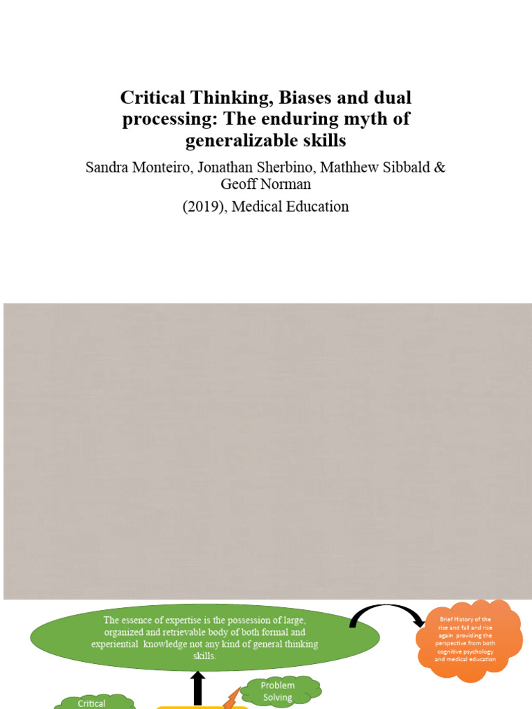 Critical Thinking, Biases and Dual Processing | PDF | Thought | Expert