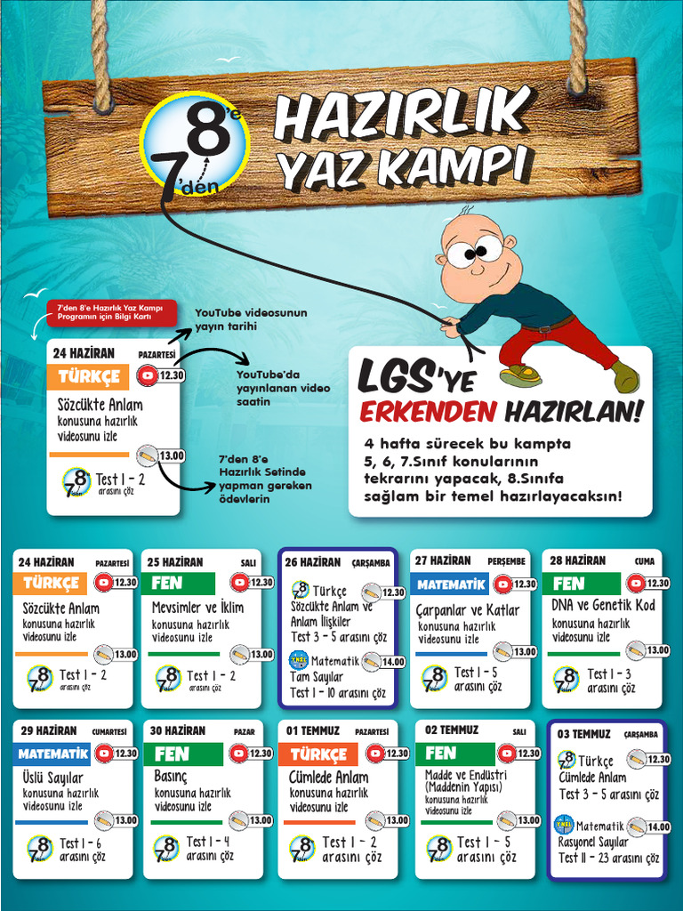 7'den 8'e Hazırlık Yaz Kampı 2024 | PDF
