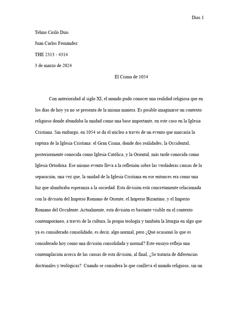 El Gran Cisma | PDF | Iglesia Católica | Patriarca