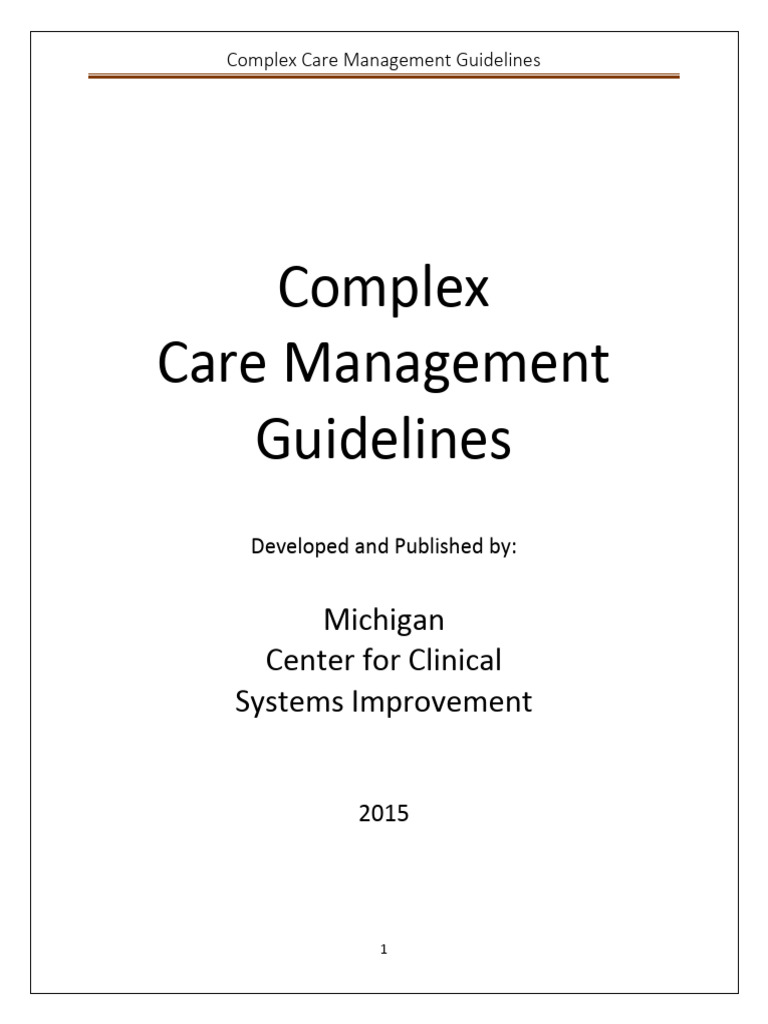 Complex CM Guideline Final Version PDF | PDF | Health Care | Primary Care