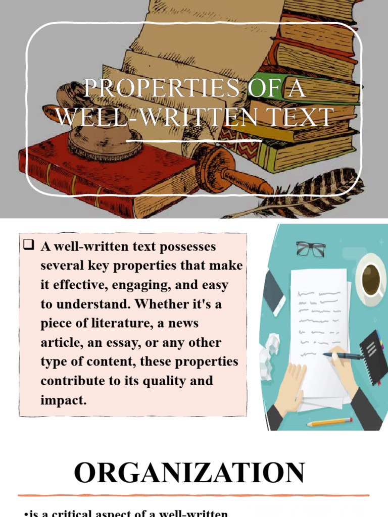 Properties of A Well-Written Text | PDF | Stress (Biology) | Grammar