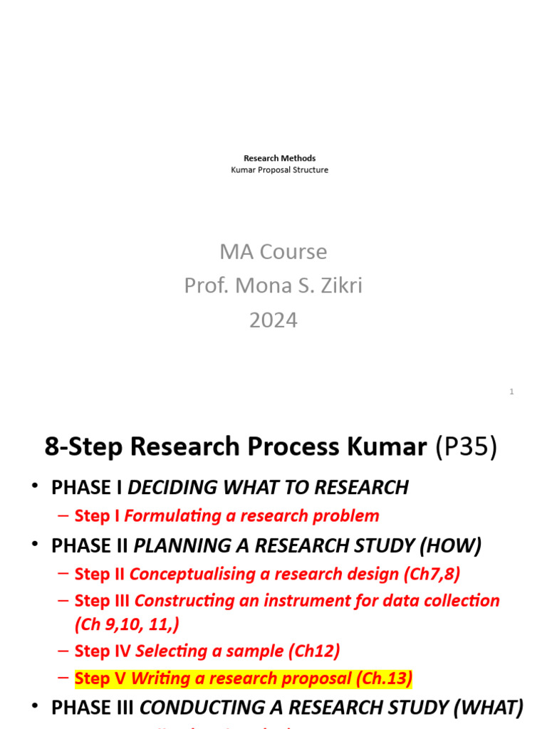 RM Proposal Framwork KUMAR | PDF | Sampling (Statistics) | Quantitative Research