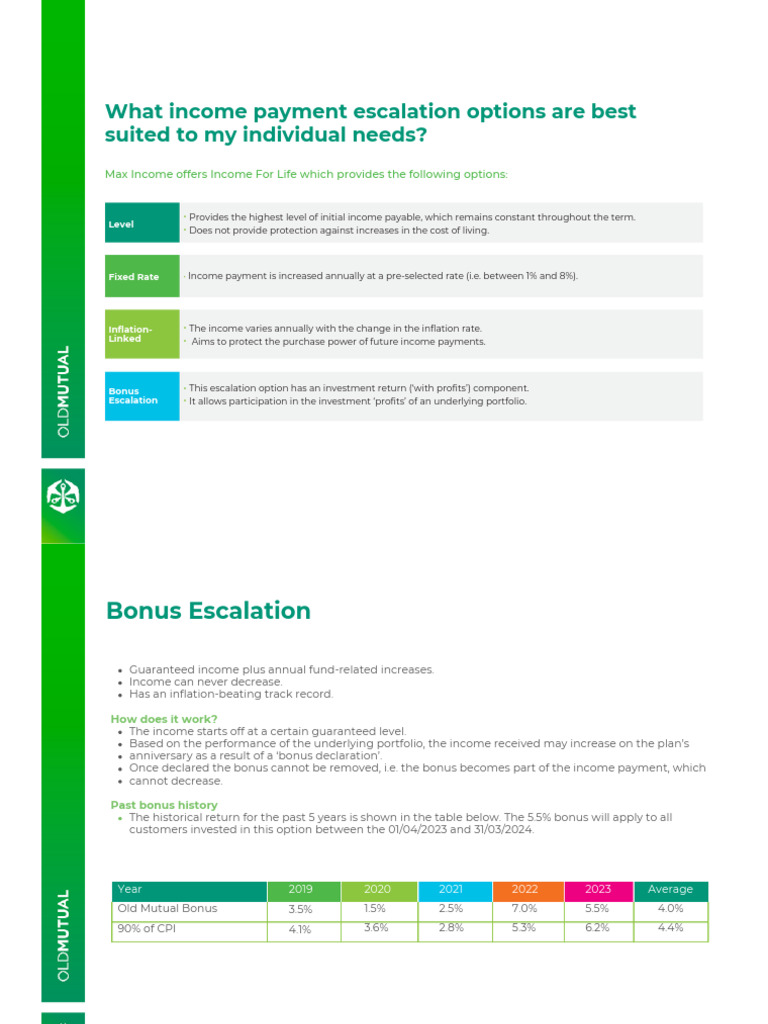 Max Income Bonus Escalation | PDF