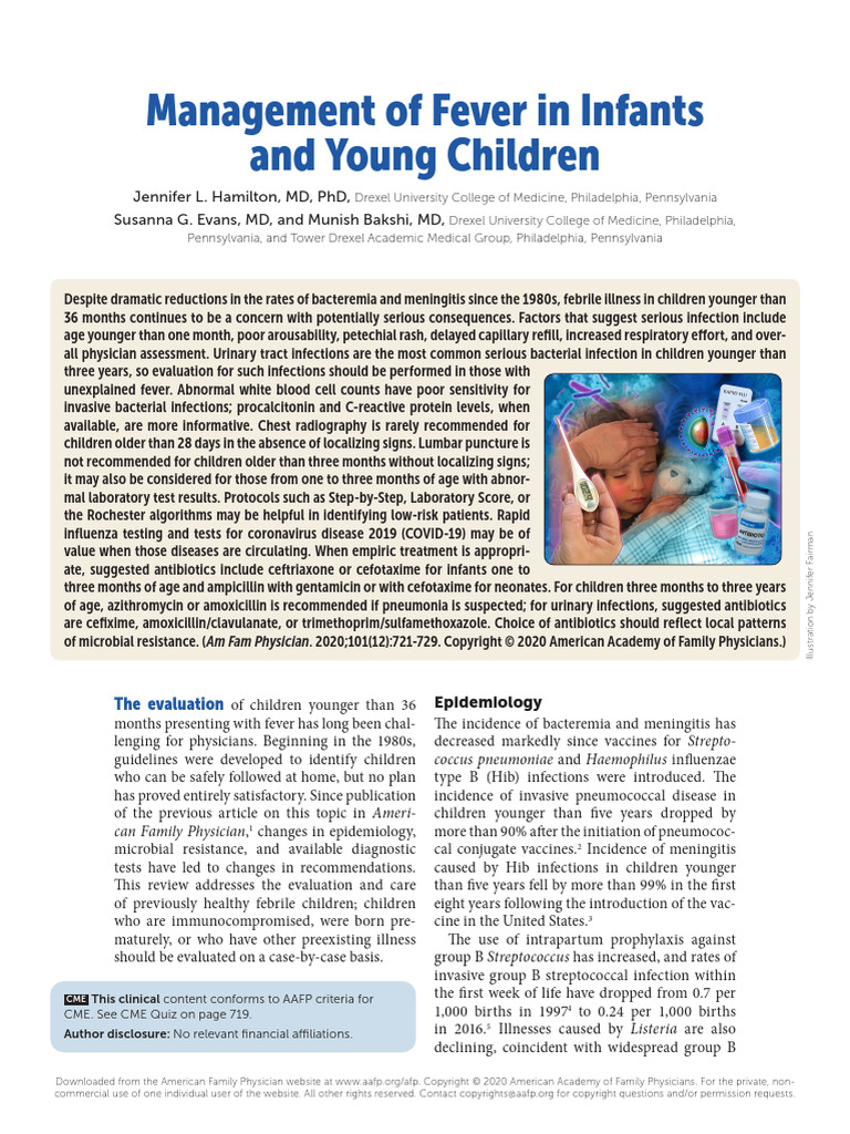 AAFP - Manejo Febre Infancia | PDF | Urinary Tract Infection | Pneumonia