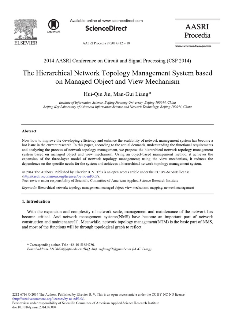 The Hierarchical Network Topology Management | PDF | Computer Network | Databases