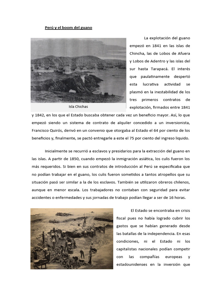 Perú y El Boom Del Guano | PDF | Perú