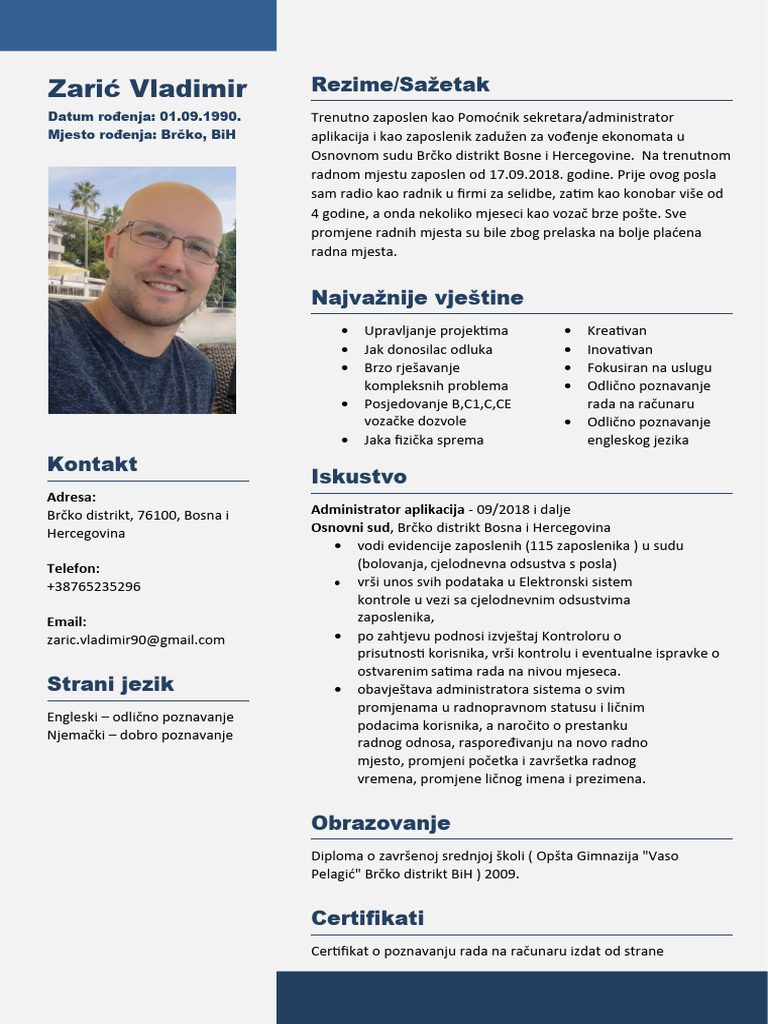 Vladimir CV | PDF