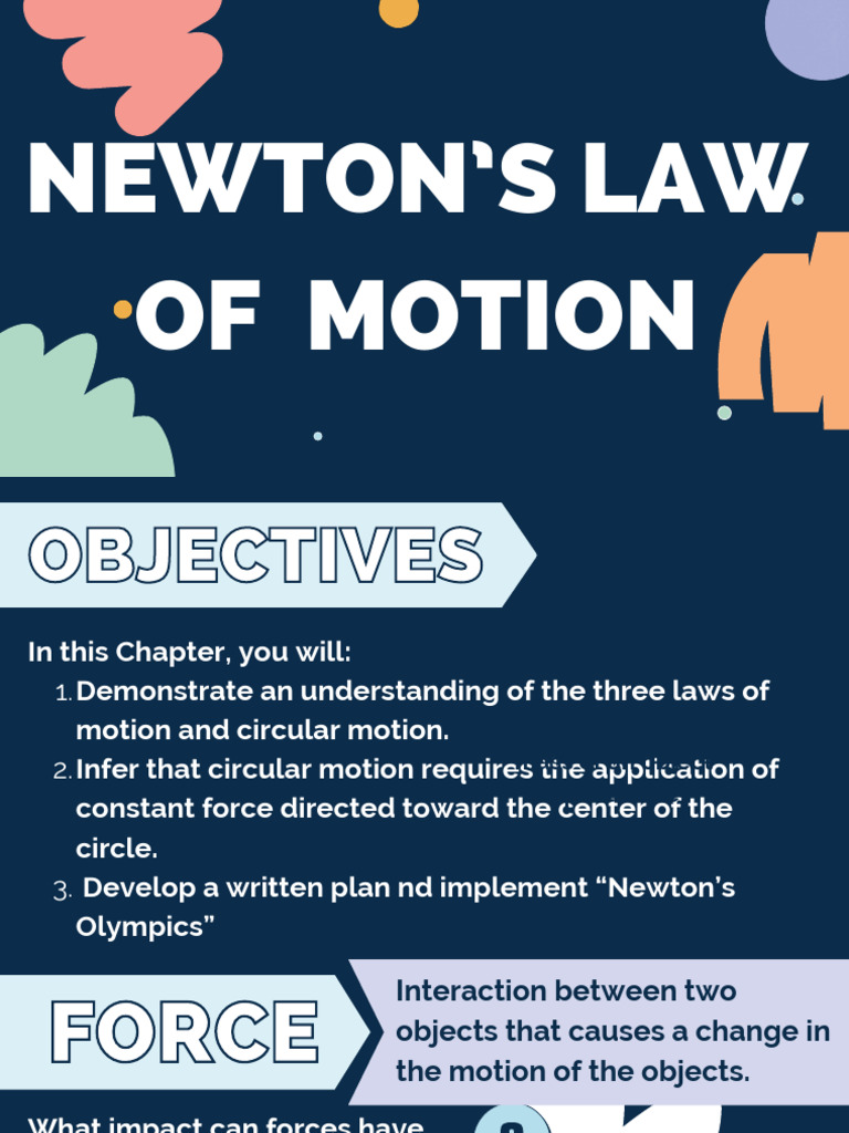 LESSON 1 Newton's Law of Motion | PDF | Force | Inertia