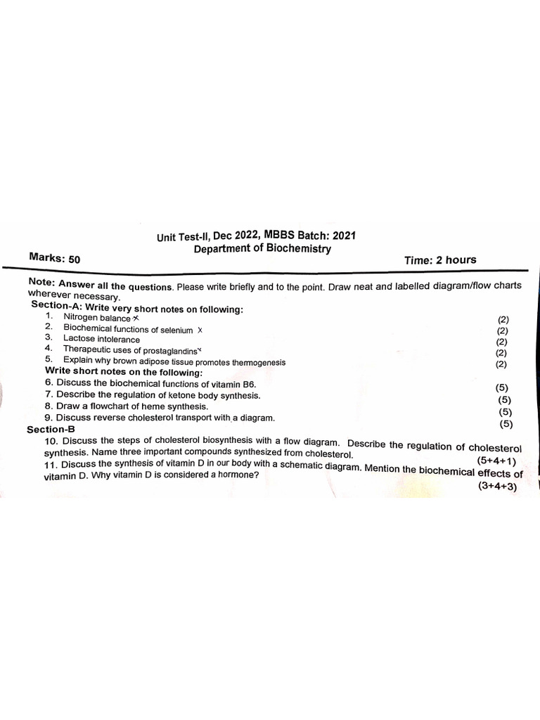 Biochem Test | PDF