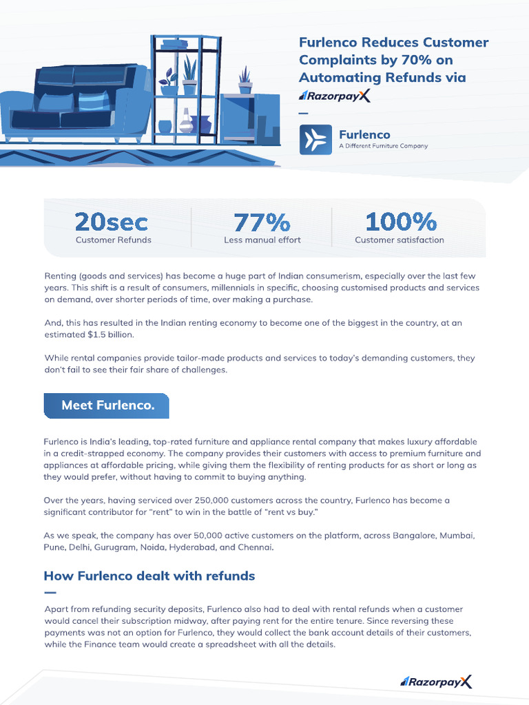 Razorpay - Furlenco Case Study | PDF | Banks | Customer