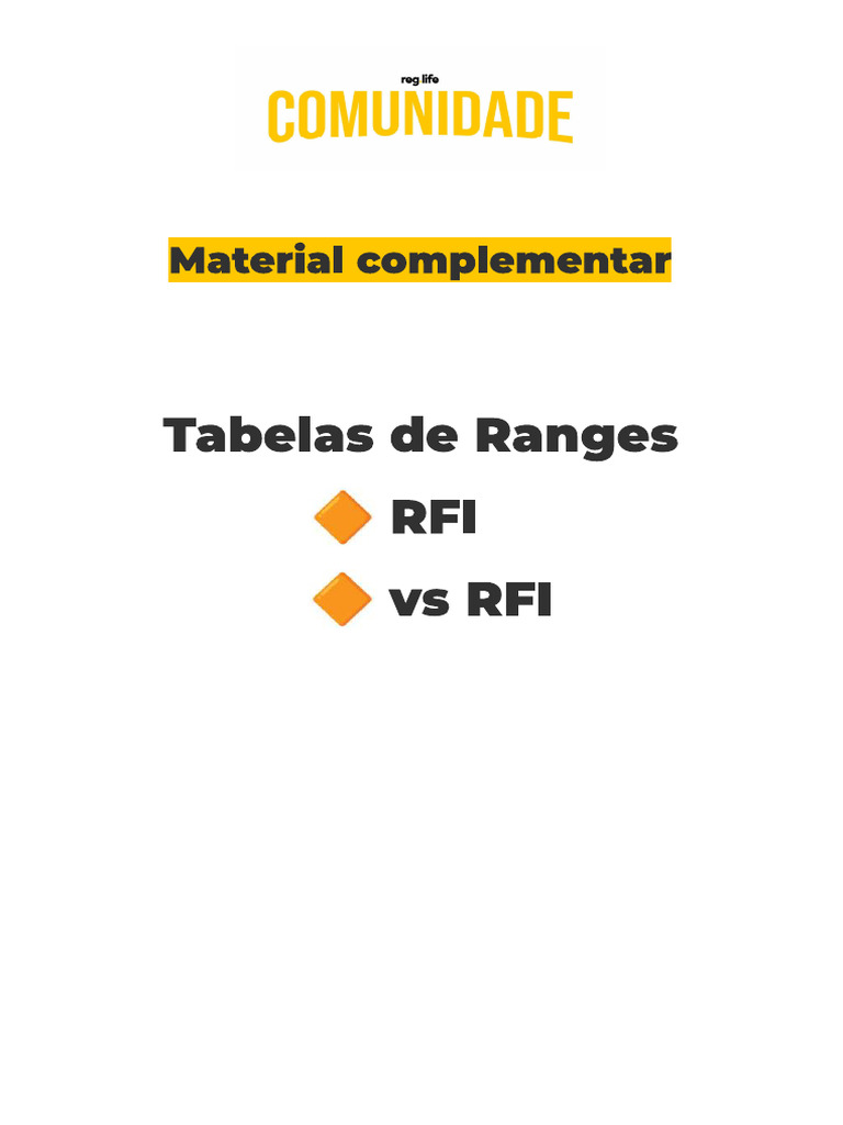 Tabela de Ranges | PDF