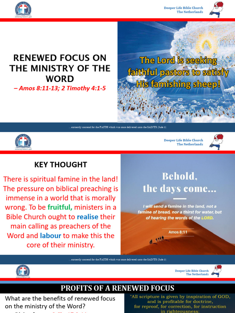 2018.08.NLC-Renewed - Focus .On .Ministry - of .The .Word | PDF | Bible ...